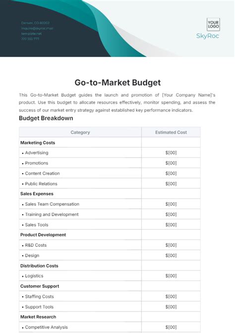 Free Marketing Budget Templates Editable And Printable