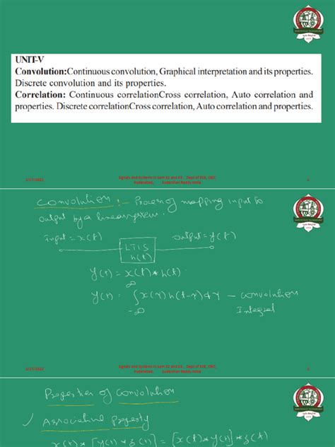 Unit 5 Convolution And Correlation Pdf Business Computers