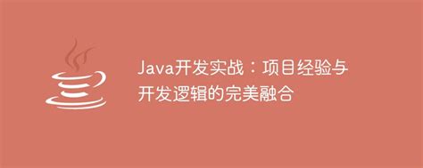 Java开发实战：项目经验与开发逻辑的完美融合 Java教程 Php中文网