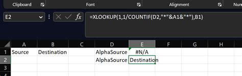 Why XLOOKUP Formula Does Not Work With Implicit Wild Cards Stack Overflow
