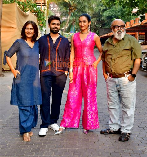 Photos Jitendra Kumar Shriya Pilgaonkar Saurabh Shukla And Madhu Bhojwani Snapped Promoting