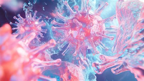 Mutation Glitch Transitioning Virus Cell Stock Illustration