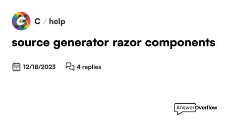 Source Generator Razor Components C