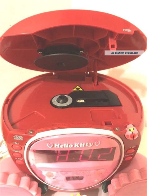 Rare Apple Hello Kitty Amfm Stereo Alarm Clock Radio With Top Loading