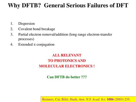 Ppt Application Of Dftb In Molecular Electronics Powerpoint Presentation Id361220