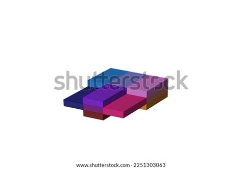 3d Container Shipping Cuboid Boxes Graphic Stock Illustration