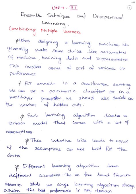ML Notes Machine Learning Studocu