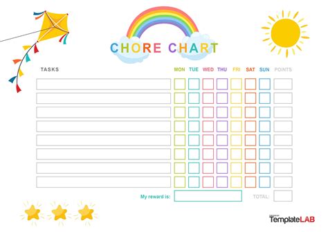 23 FREE Chore Chart Templates for Kids ᐅ TemplateLab