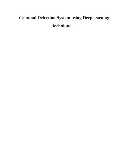 4 Criminal Detection System 5th Sem Report Pdf Fingerprint Image Segmentation