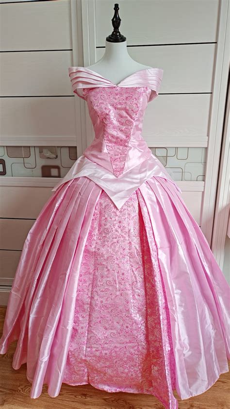 Inspired Pink Princess Aurora Dress Cosplay Costume Etsy