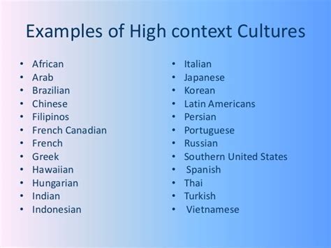 😊 High Context And Low Context Cultures Essay About Edward T Hall S