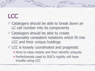 Library Of Congress Classification PPT