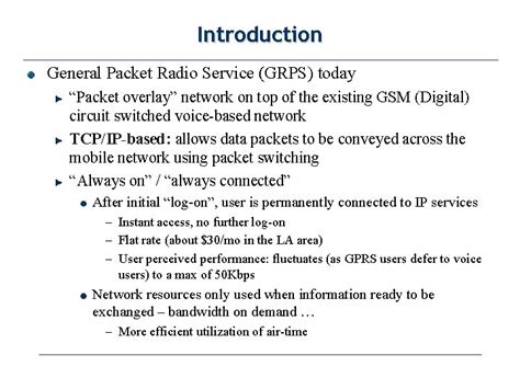 general packet radio system gprs overview introduction general