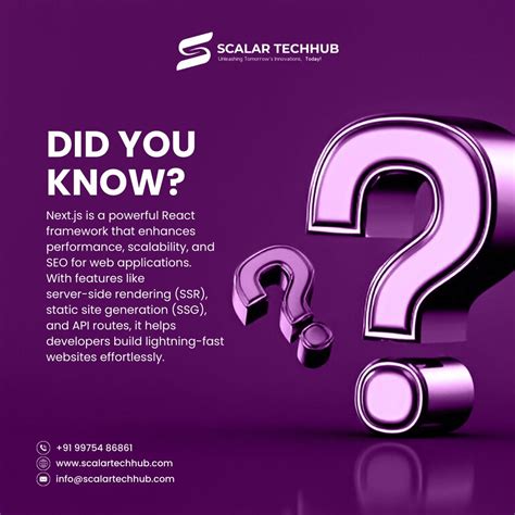 Didyouknow Nextjs Webdevelopment Seo Techinnovation Scalartechhub Scalar Techhub