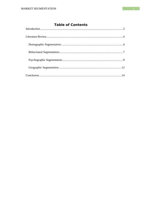 Market Segmentation Desklib