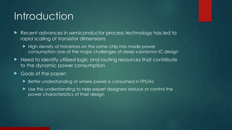 Dynamic Power Consumption In Large Fpgasppt Free Download