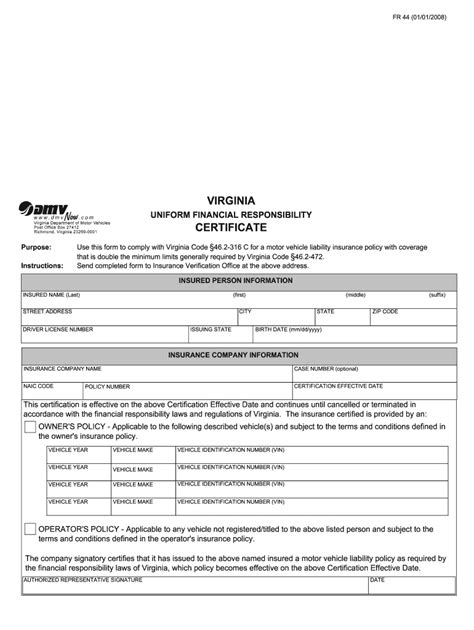 Sr 22 Form Fill Out And Sign Online Dochub