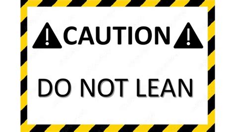 do not lean temporary signage pdf