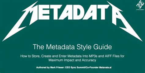 The New Free Metadata Style Guide Syncsummit