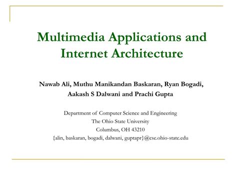 Ppt Multimedia Applications And Internet Architecture Powerpoint