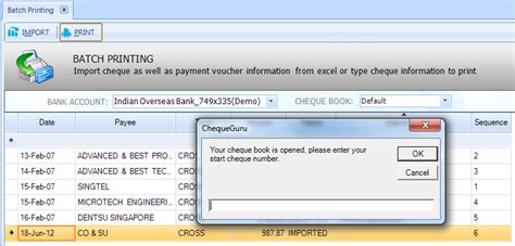 Batch Printing In Cheque Printing Software