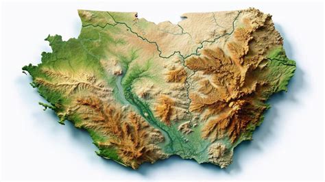 Unveiling Gabons Terrain A Detailed Shaded Relief Map Of Central Africa