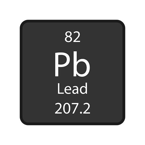 Premium Vector Lead Symbol Chemical Element Of The Periodic Table Vector Illustration