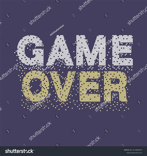 Game Themed Pixel Game Over Font Stock Vector Royalty Free 2153892823
