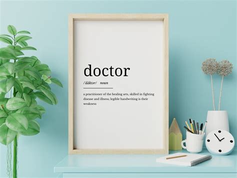 Doctor Definition Printable Art Doctor Quote Digital Art Doctor