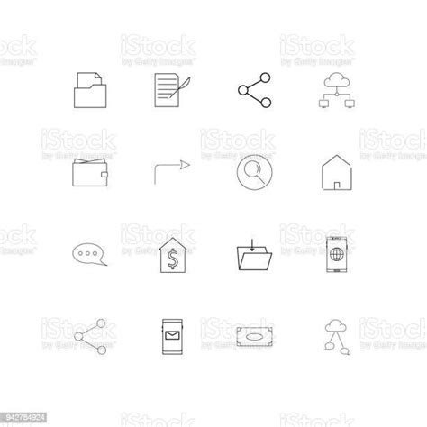 사물의 인터넷 단순 선형 아이콘 설정합니다 개요 벡터 아이콘 0명에 대한 스톡 벡터 아트 및 기타 이미지 0명 기포
