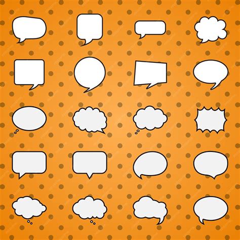 Premium Vector | Speech bubble comic pop art set. retro empty design elements dialog cloud