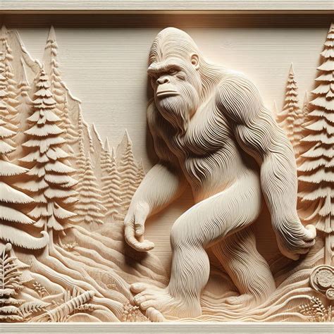 Bigfoot 3d Stl For Cnc Etsy