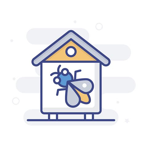 Bee Box Vector Filled Outline Icon Style Illustration Eps 10 File