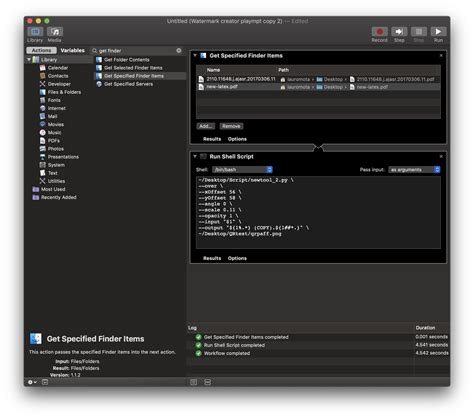 Macos How To Create A Script With Automator To Watermark Each Pdf In