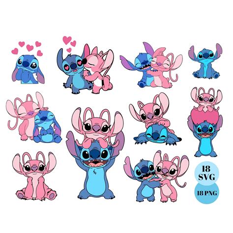 Stitch And Angel Svg Bundle Stitch Svg Png Stitch Tshirtstitch