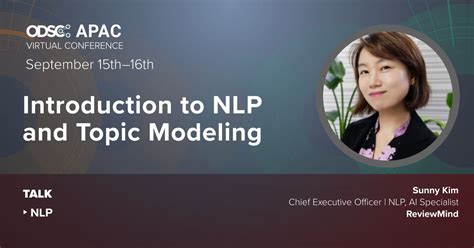 Sunny Kim On Linkedin Reviewmind Ocsc2021 Nlp Topicmodeling Ai