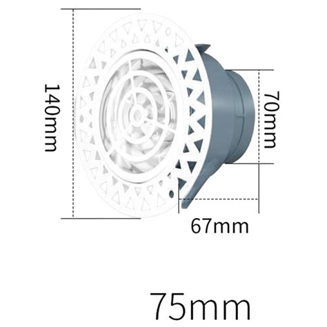 Round Air Vent 75 100mm Ceiling Diffusers Grill Cover Wall Extractor Fan Vent