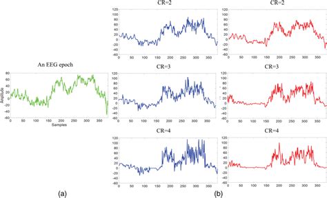 A An Eeg Segment B The Bsbl Without Dct Reconstructed Signal At