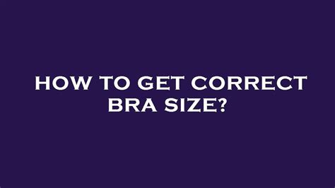 How To Get Correct Bra Size YouTube