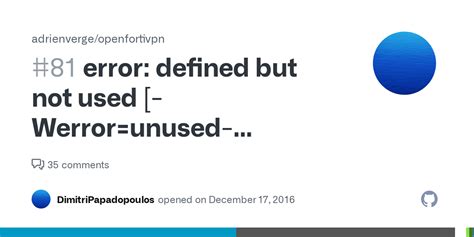 error defined but not used [ werror unused function] · issue 81
