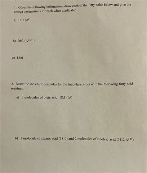 Solved Given The Following Information Draw Each Of The Chegg