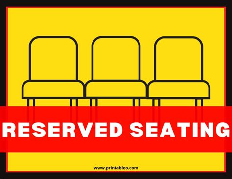 25 Reserved Seat Signs Download Printable Pdfs
