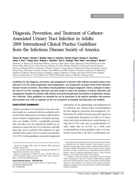 Idsa Nhiễm Trùng Đường Tiểu 2 Download Free Pdf Urinary Tract Infection Catheter