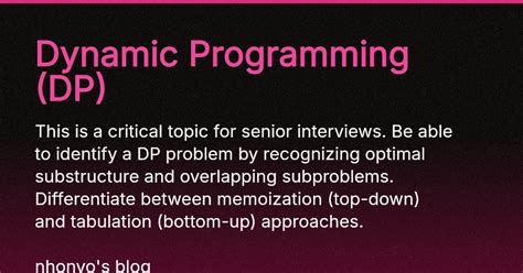 Dynamic Programming Dp