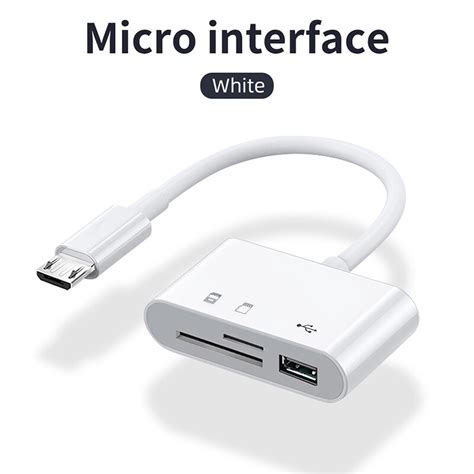 【ready Stock】3 In 1 Usb C Card Reader Type C Micro Usb Otg Sd Tf U Disk Card Reader Adapter Hub