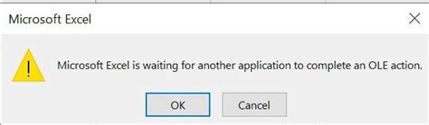 Excel Locked Up By Ole Error R Excel