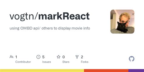 Github Vogtn Markreact Using Ombd Api Others To Display Movie Info