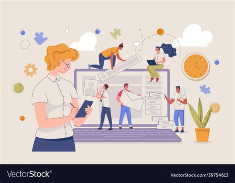 Software Development Team Concept Royalty Free Vector Image