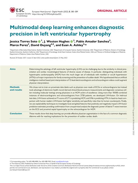 Pdf Multimodal Deep Learning Enhances Diagnostic Precision In Left Ventricular Hypertrophy