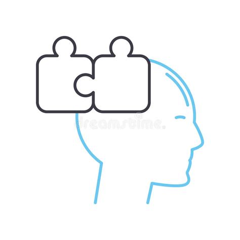 Brain Desorder Prevention Line Icon Outline Symbol Vector Illustration Concept Sign Stock